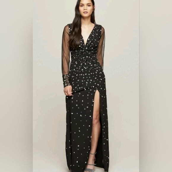 Miss Selfridge | Dresses | Elegant Long Sleeve Evening Formal Black ...